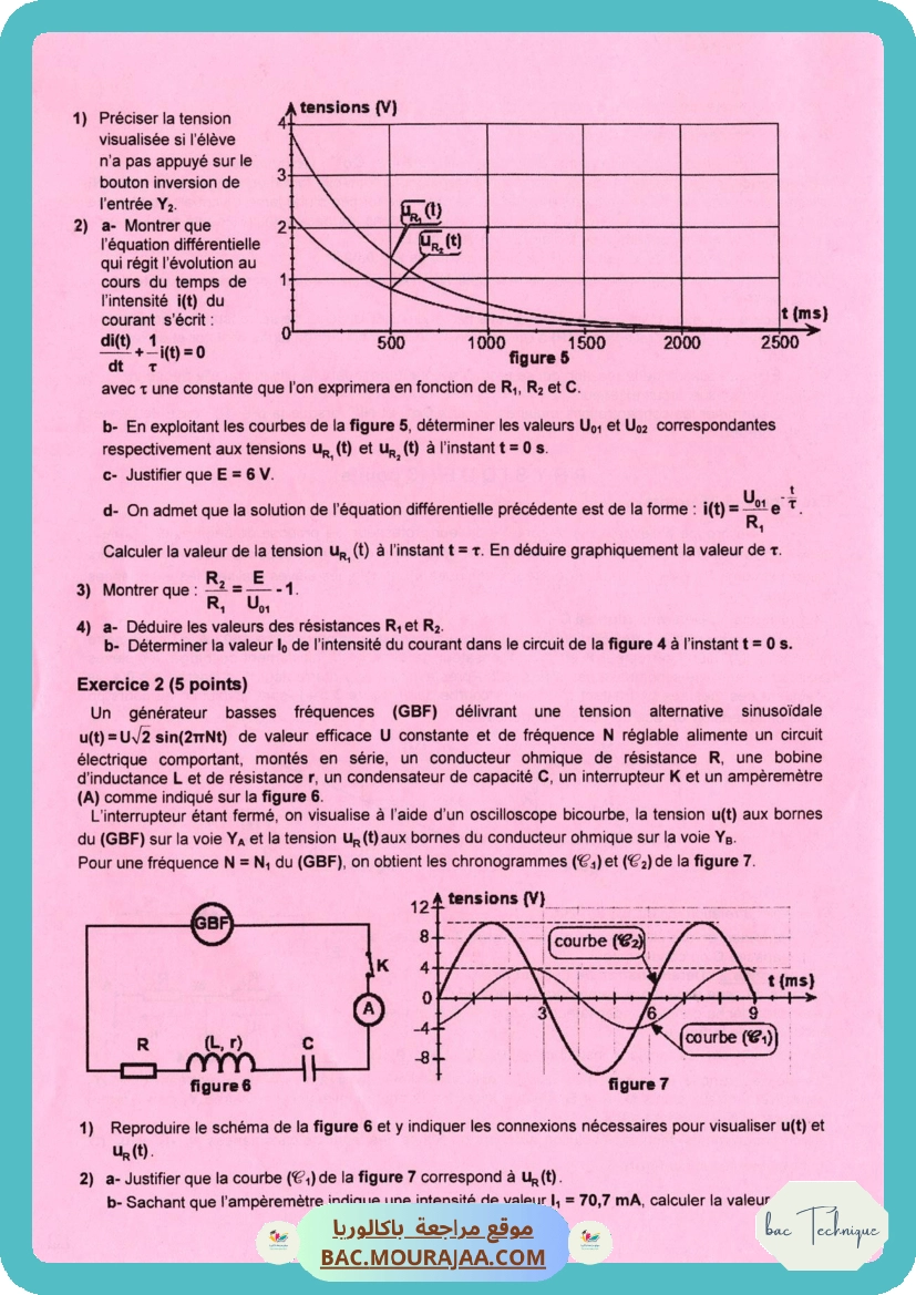 telecharger Sujet_principale_physique_Bac_2021_Section_technique