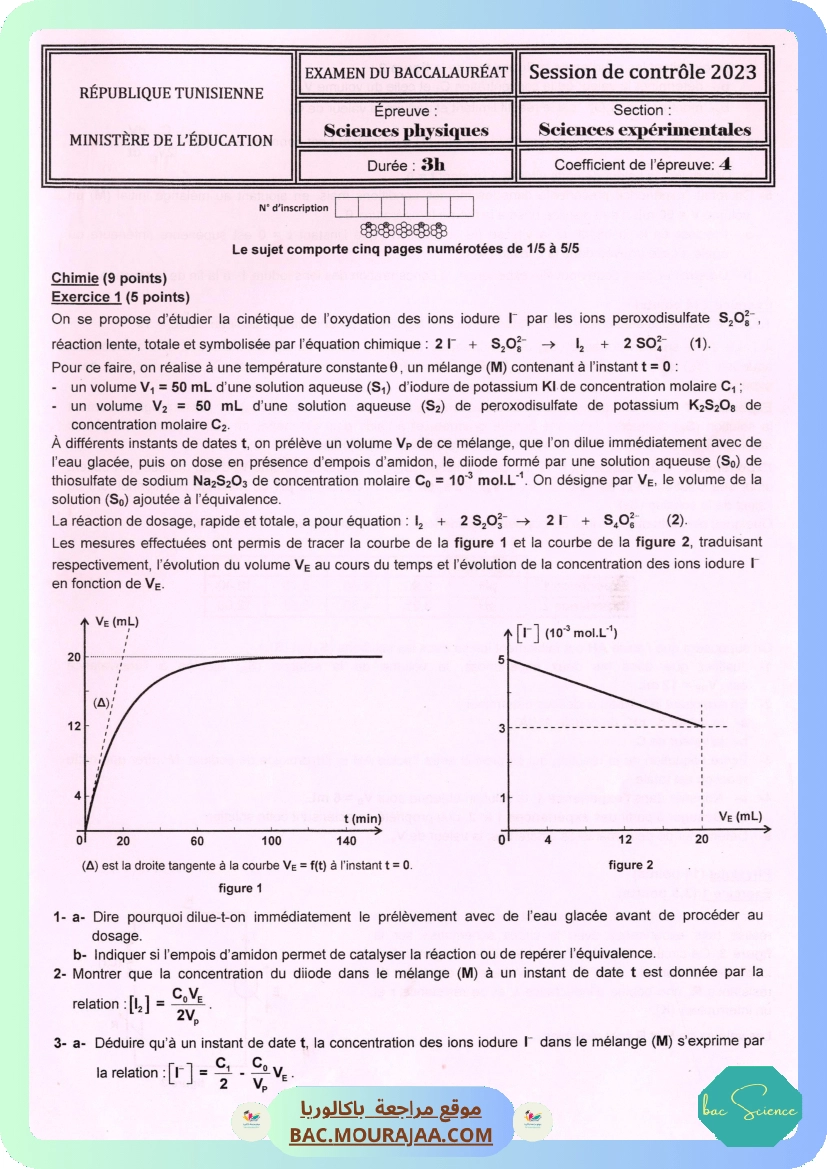 telecharger Sujet_controle_physique_Bac_2023_Section_science
