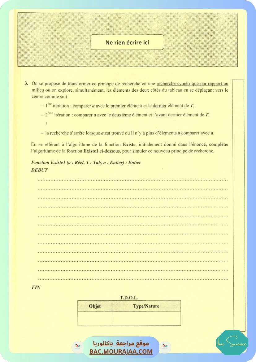telecharger Sujet_principale_info_Bac_2024_Section_science